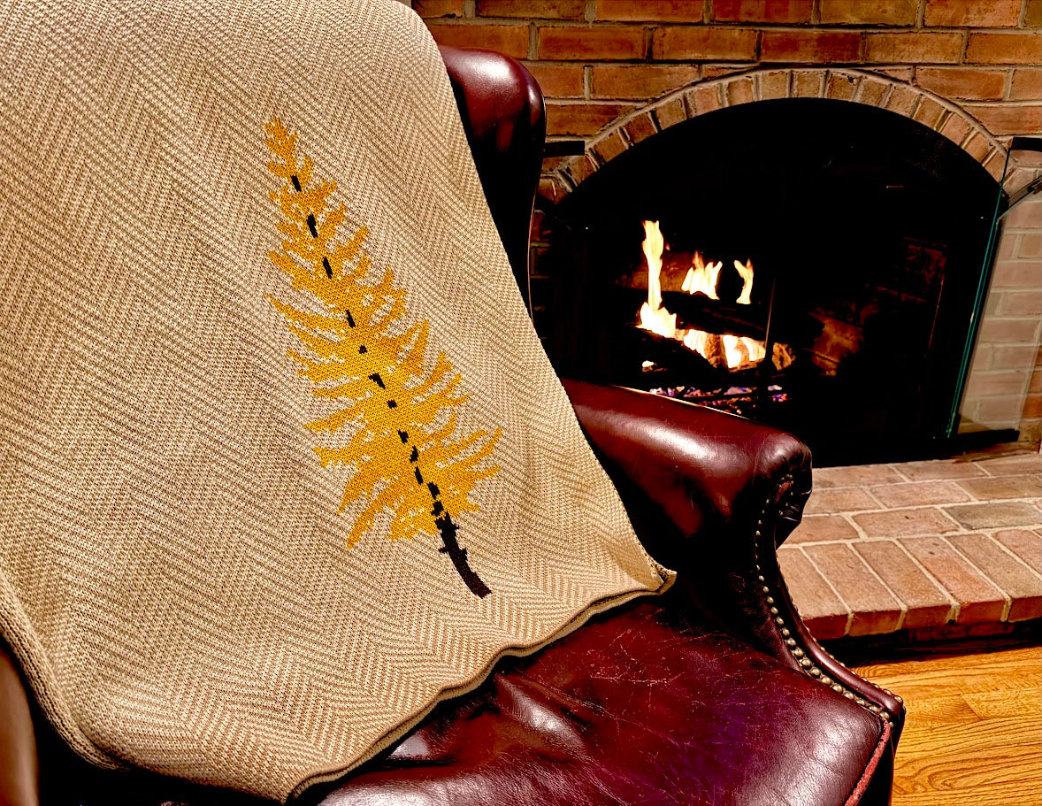Tamarack Flax Herringbone small logo – Custom Made Comfort