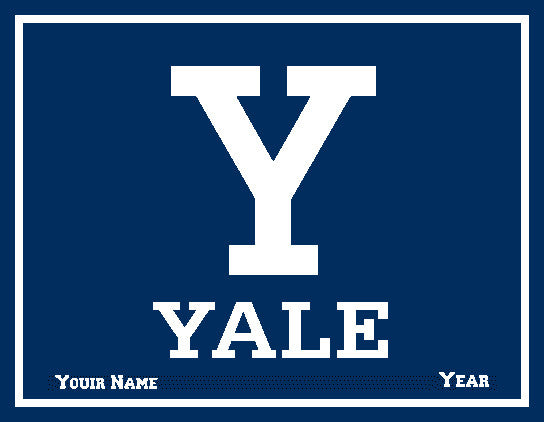 Yale Y Block w/Yale Customized with your Name and Year 60 x 50 – Custom ...